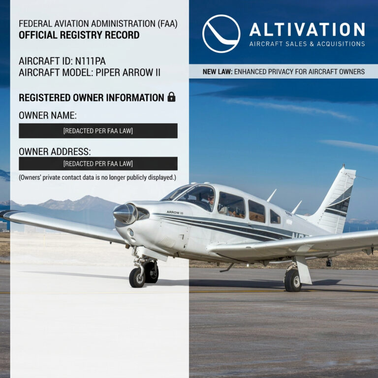 Removing Your Personal Information from the FAA Aircraft Registry ...
